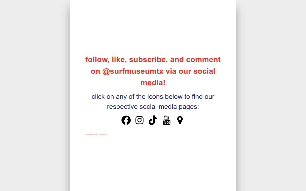 Texas Surf Museum Social Links